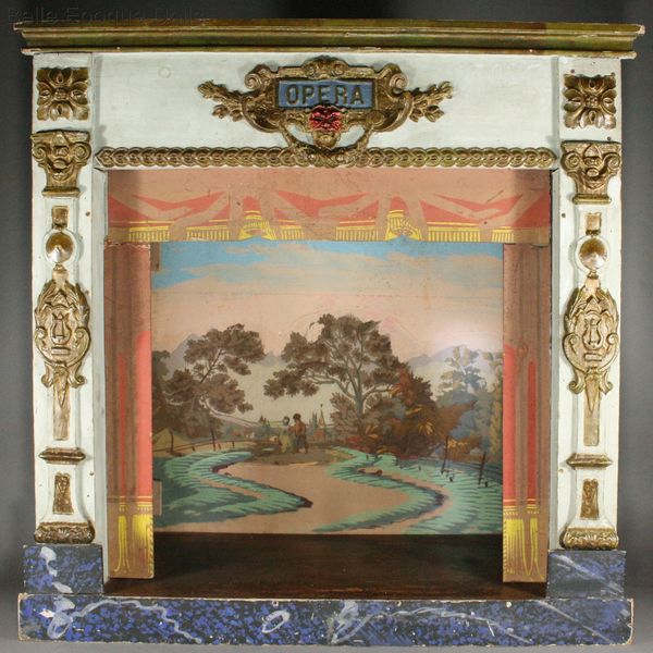 Antique Dolls Houses & Rooms / Antique French Miniature OPERA with Hand ...