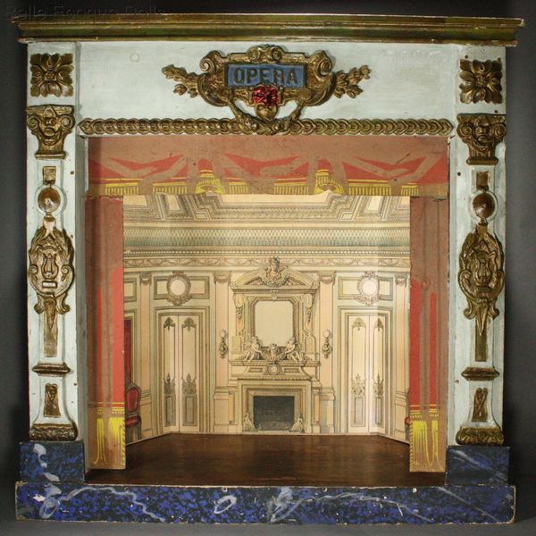 Antique Dolls Houses & Rooms / Antique French Miniature OPERA with Hand ...