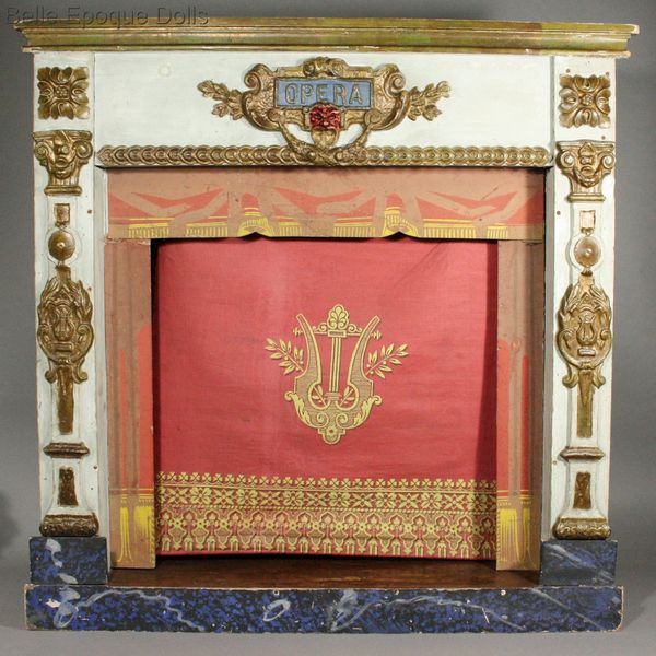 Antique Dolls Houses & Rooms / Antique French Miniature OPERA with Hand ...