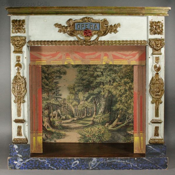 Antique Dolls Houses & Rooms / Antique French Miniature OPERA with Hand ...
