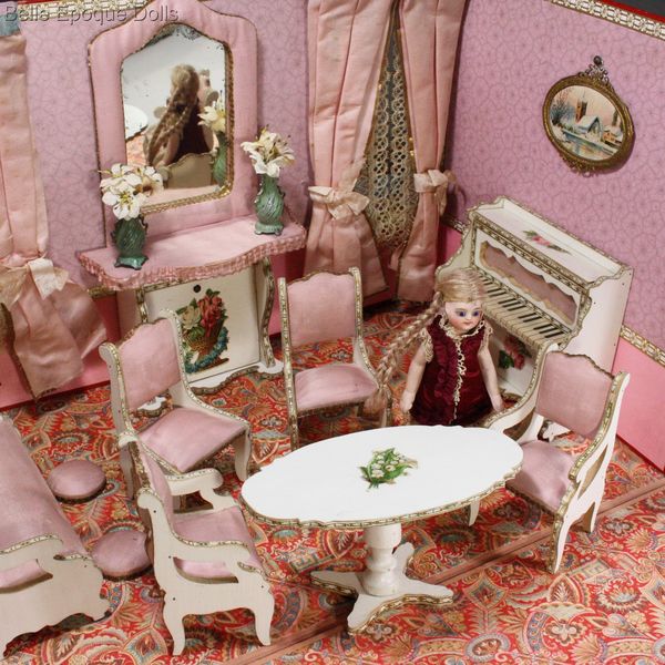 Antique Dolls Houses & Rooms / Elegant Antique French Miniature Folding ...