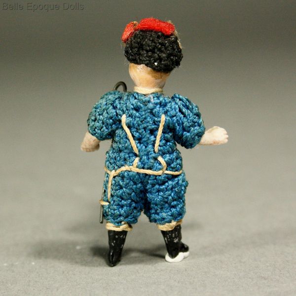 Antique Miniature Dolls / Antique All-Bisque Tiny Doll - Officer in ...